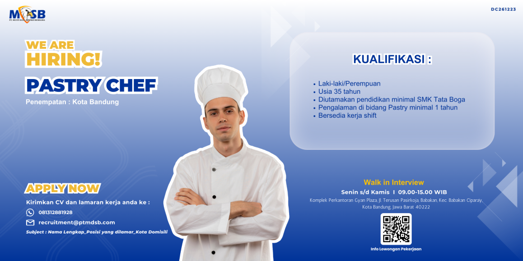JOB VACANCY – PT. Multi Daya Sinergi Bersama