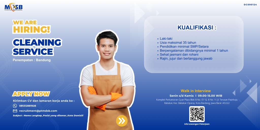 JOB VACANCY – PT. Multi Daya Sinergi Bersama