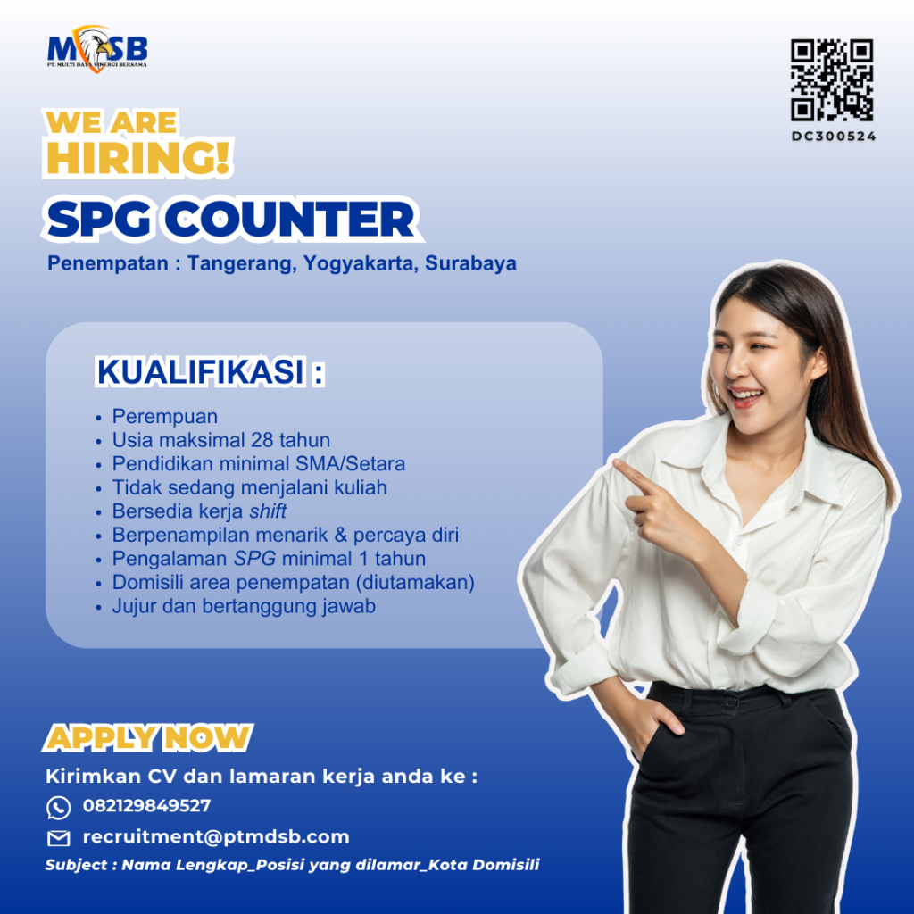 JOB VACANCY – PT. Multi Daya Sinergi Bersama