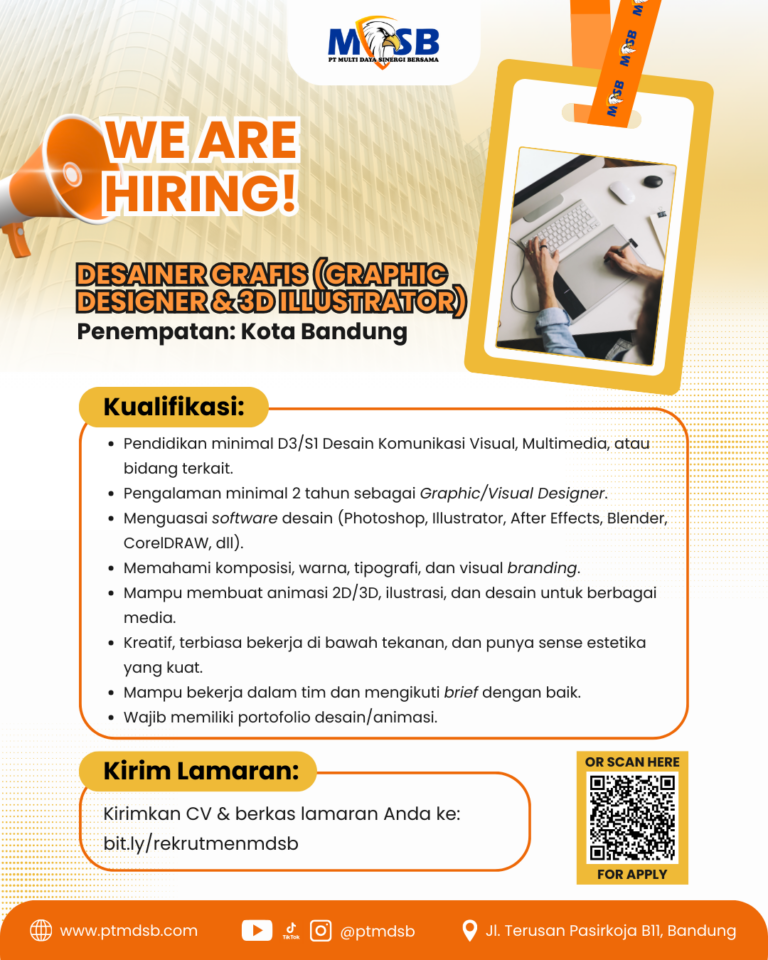 JOB VACANCY – PT. Multi Daya Sinergi Bersama
